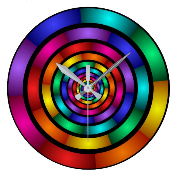 Psychedelic Wall Clocks | Zazzle UK