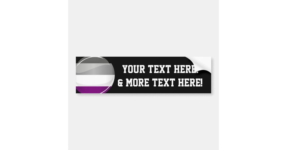 Round Glossy Asexual Pride Flag Bumper Sticker | Zazzle