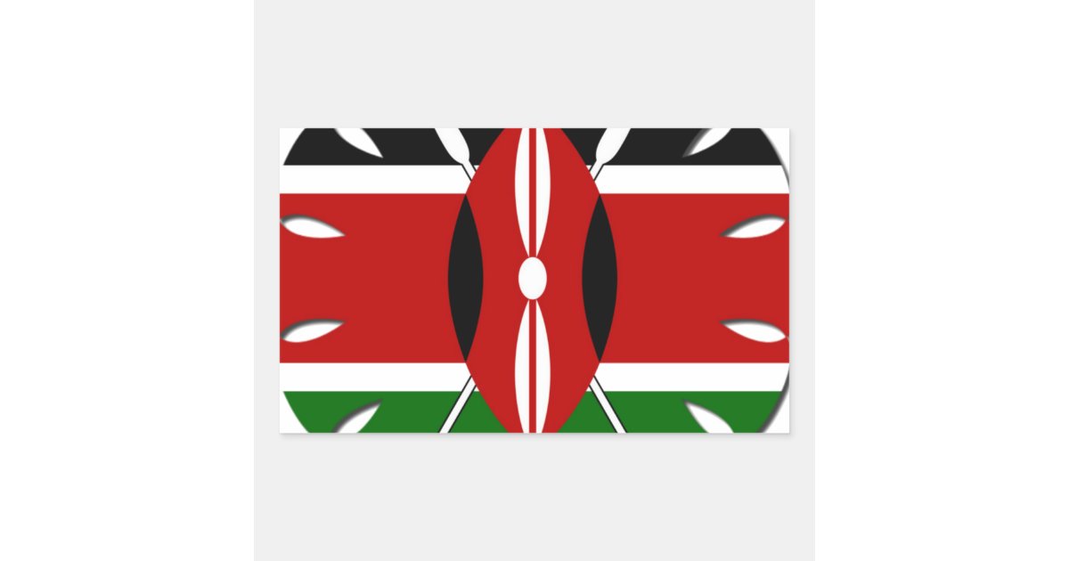 Round Kenyan Motif: A National Symbol Rectangular Sticker | Zazzle
