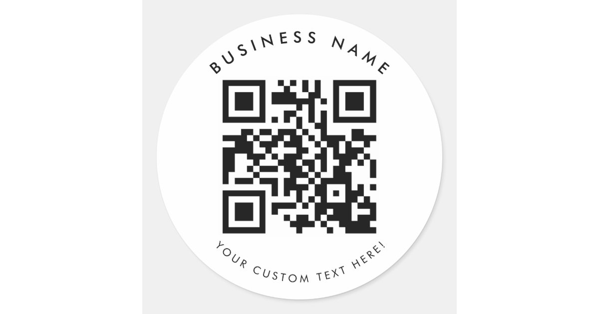 Round QR Code Custom Sticker | Zazzle