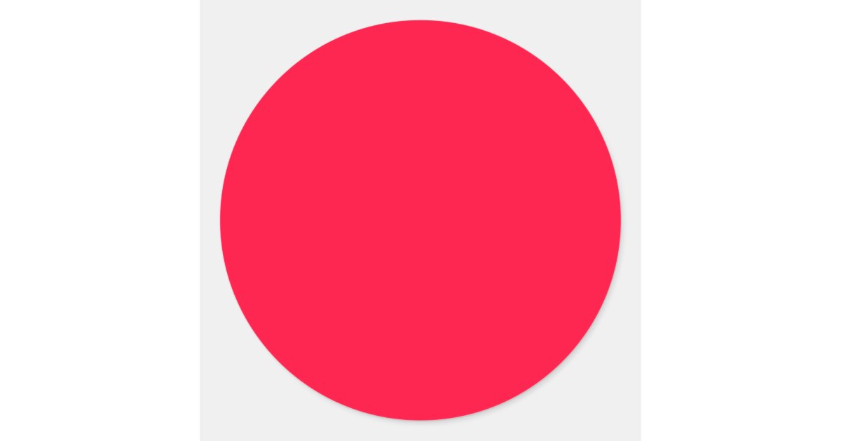 round Sticker, Solid Colour, Red Classic Round Sticker | Zazzle