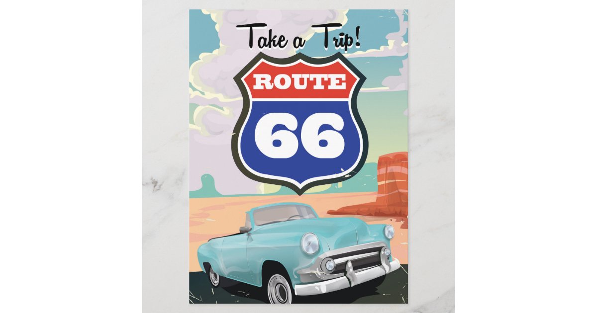 Route 66 vintage travel poster | Zazzle.co.uk
