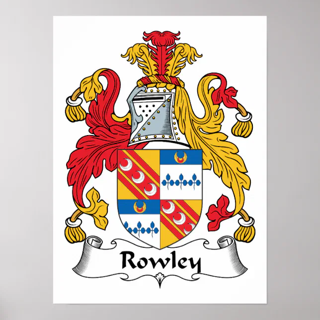 Rowley Family Crest Poster | Zazzle