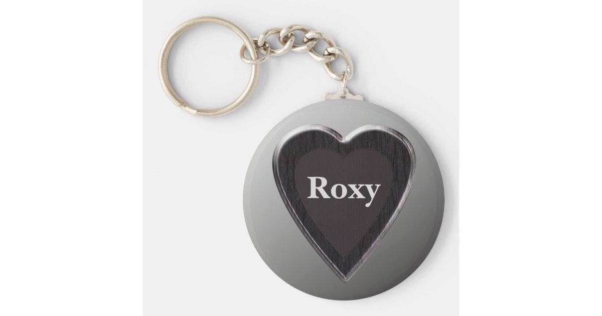 Roxy Heart Keychain | Zazzle.co.uk