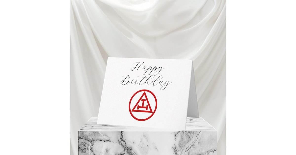 Royal Arch Freemason Masonic Mason Birthday Thank You Card | Zazzle