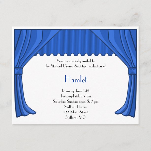 Theatre Invitations | Zazzle UK