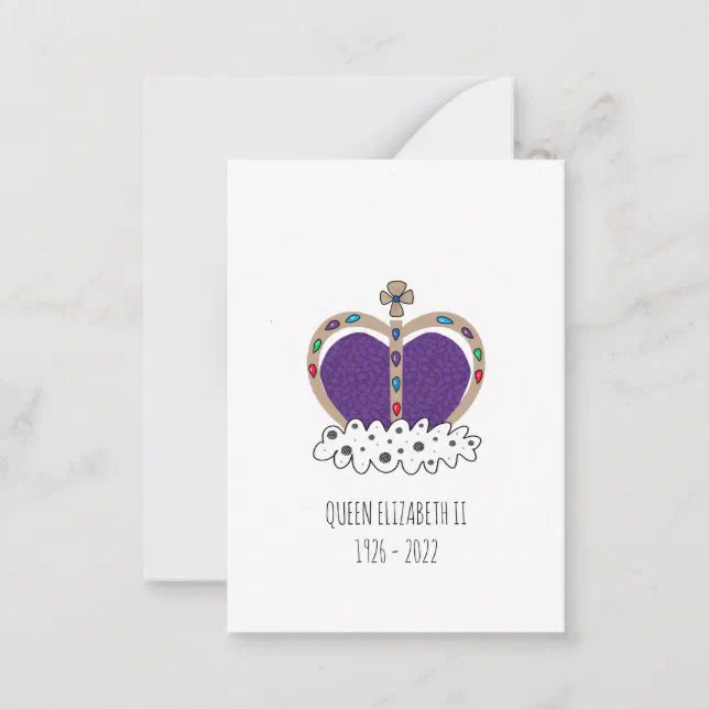 Royal Crown Queen Elizabeth II Card | Zazzle