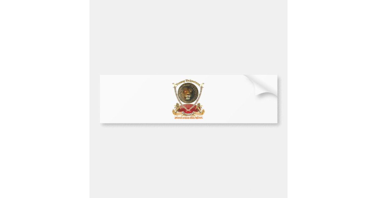 ROYAL RAJPUT RAJASTHAN BUMPER STICKER | Zazzle
