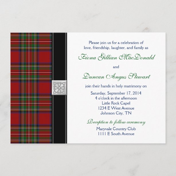 Tartan Wedding Invitations | Zazzle.co.uk