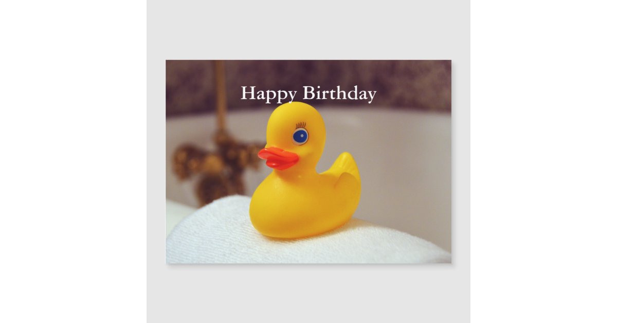 Rubber Ducky Happy Birthday Card | Zazzle