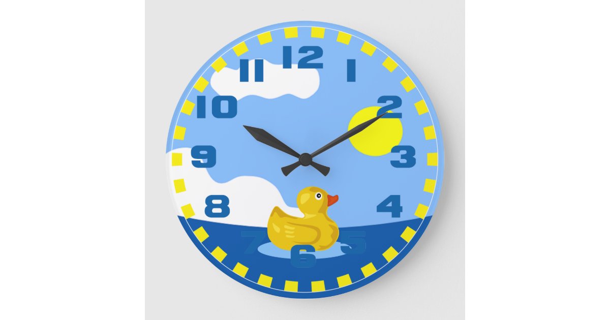 Rubber Ducky Large Clock | Zazzle
