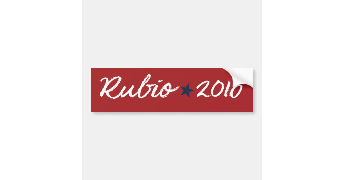 Rubio 2016 Cursive Signature Bumper -.png Bumper Sticker | Zazzle