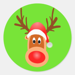 Rudolph Stickers & Labels | Zazzle UK