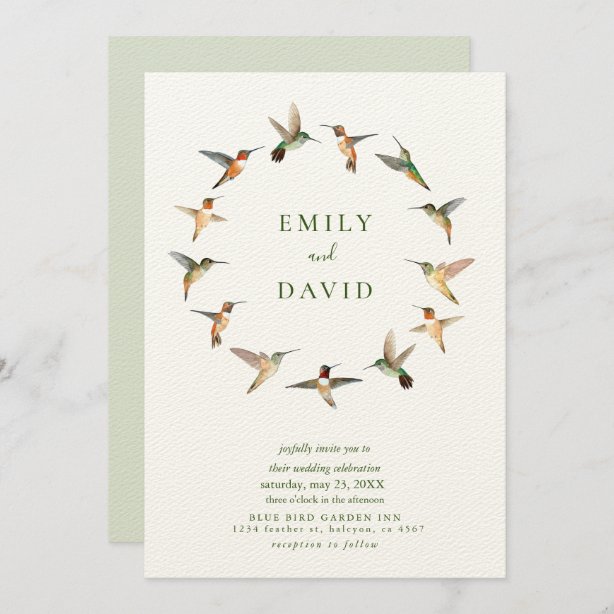 Hummingbird Wedding Invitations | Zazzle.co.uk