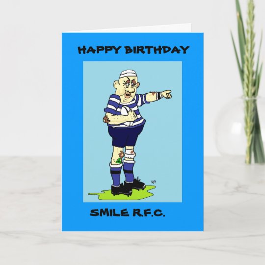 RUGBY PLAYER BIRTHDAY CARD | Zazzle.co.uk