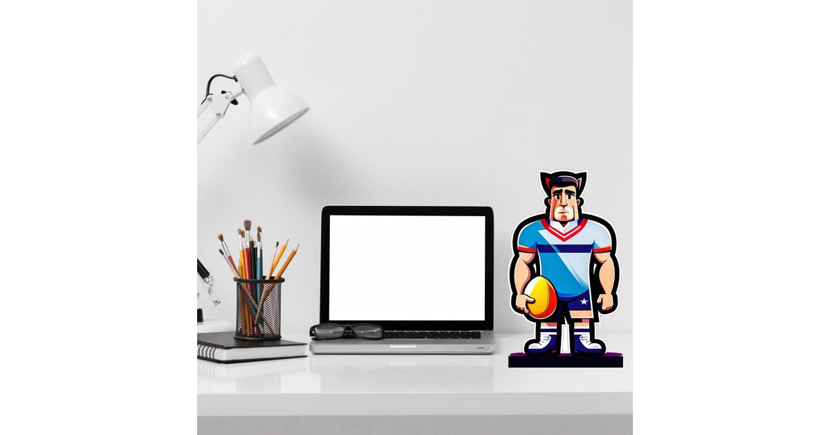 Rugby Player Desk Sculpture Standing Photo Sculpture | Zazzle