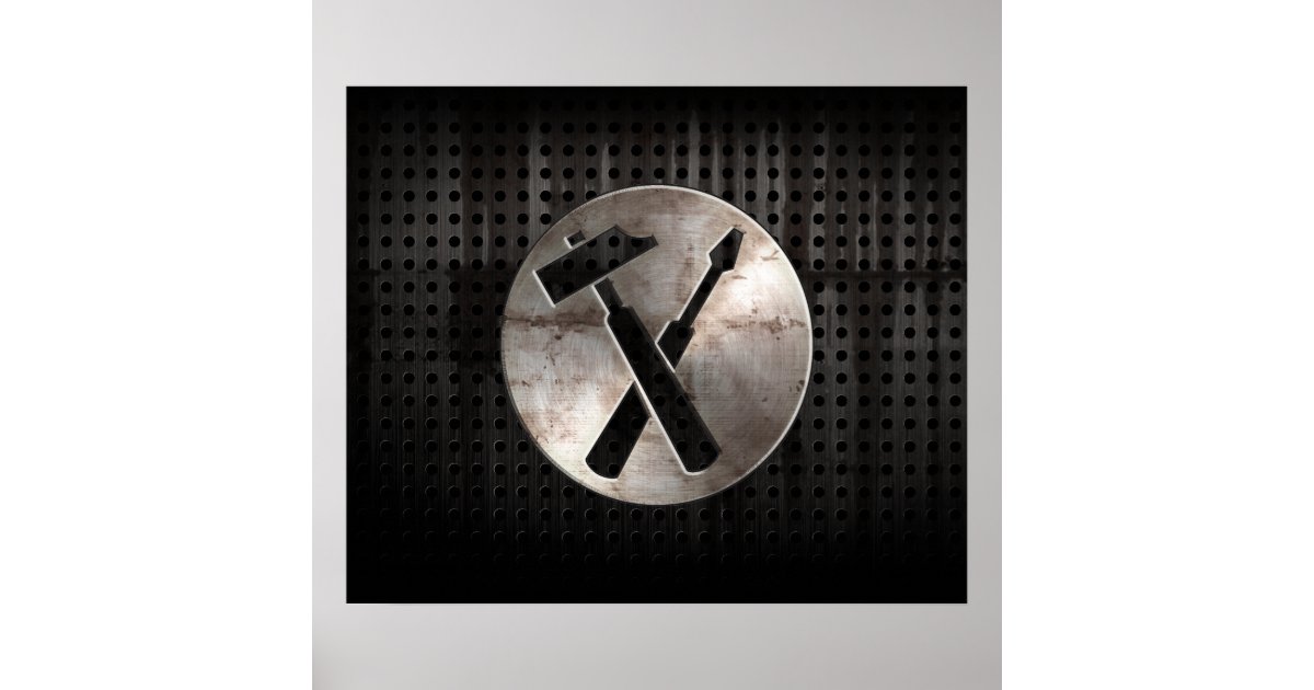 Rugged Carpenter Tools Poster | Zazzle