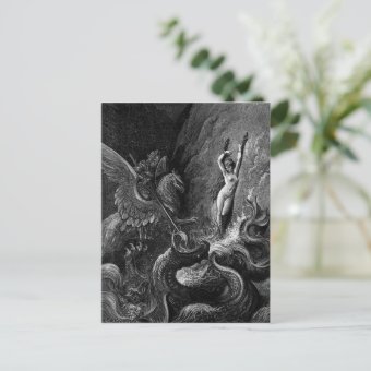 Ruggiero Rescuing Angelica by Gustave Doré Postcard | Zazzle