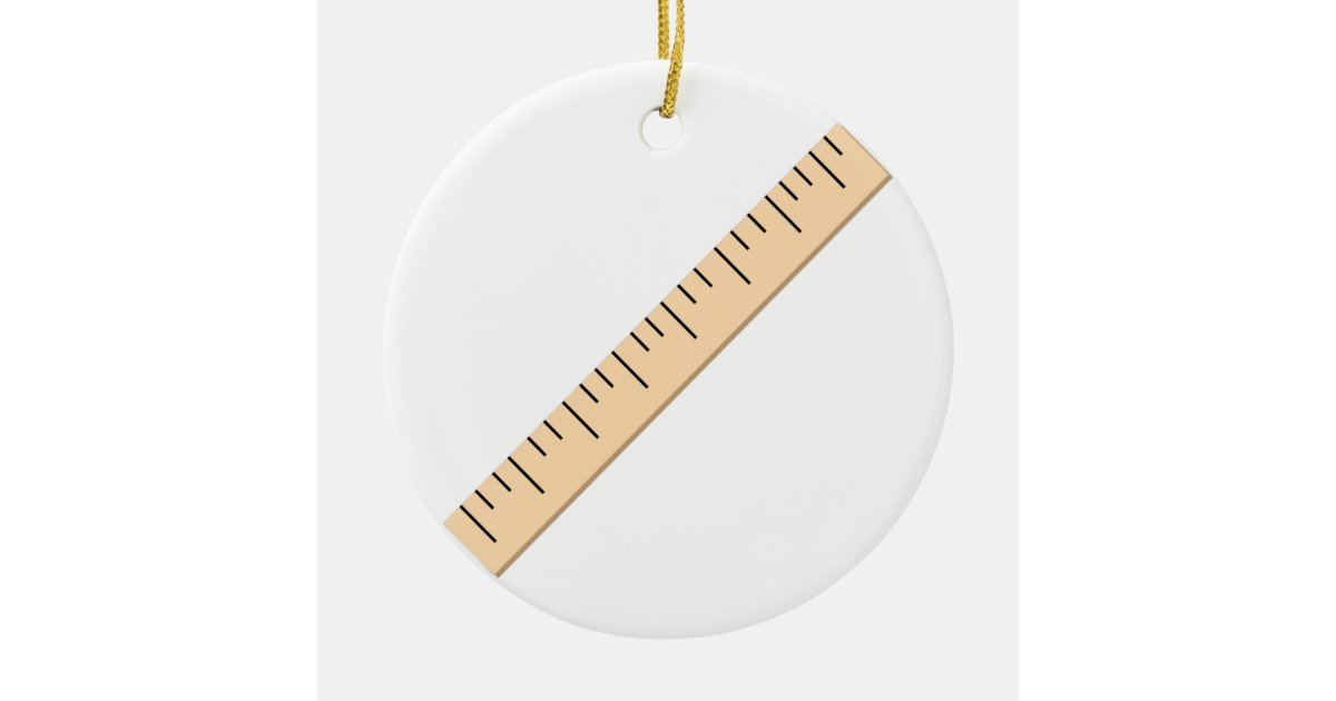 Ruler Ceramic Tree Decoration | Zazzle