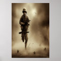 Running solider | AI Art Poster | Zazzle