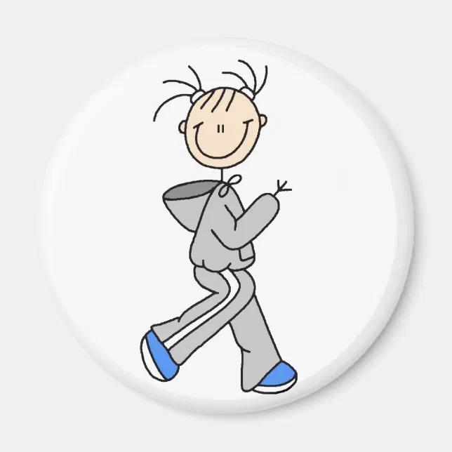 Running Stick Figure Magnet | Zazzle