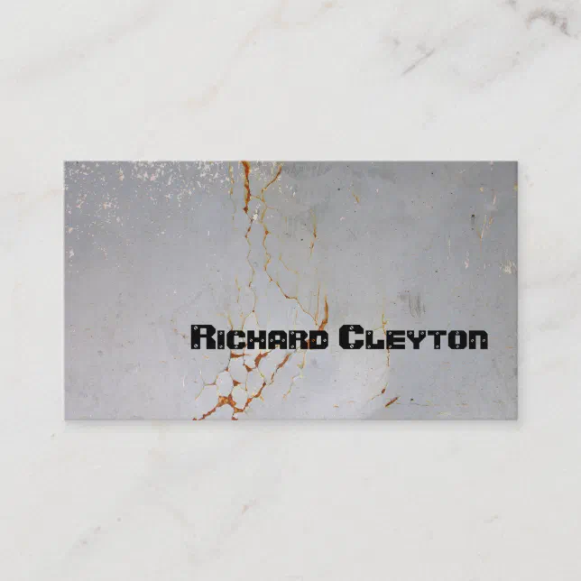 Rusted painted, corroded metal, texture custom business card | Zazzle