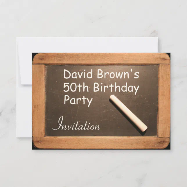 Rustic 50th Birthday Party Celebration Invitation | Zazzle