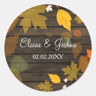 Rustic Fall Bridal Shower Stickers | Zazzle.co.uk