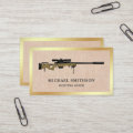 Rustic Burlap Sniper Rifle Gun Shop Gunsmith Business Card | Zazzle