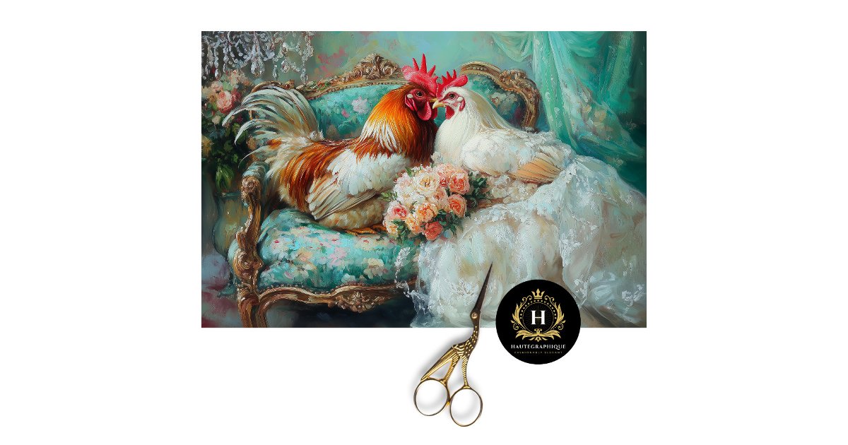 Rustic Chic Wedding Chickens Decoupage Tissue Paper | Zazzle