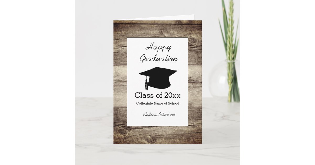 Rustic Class of 2025 Graduation Card | Zazzle