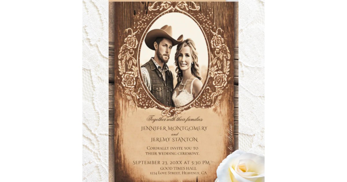 Rustic Country Wedding Invitation | Zazzle