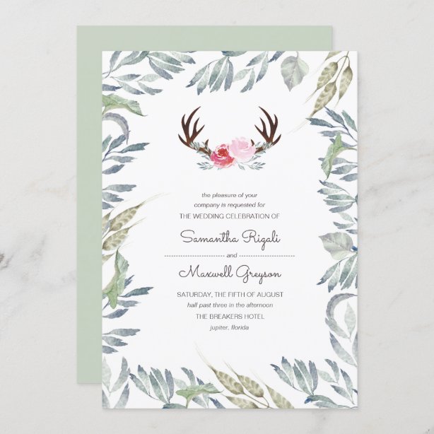 Deer Wedding Invitations | Zazzle.co.uk