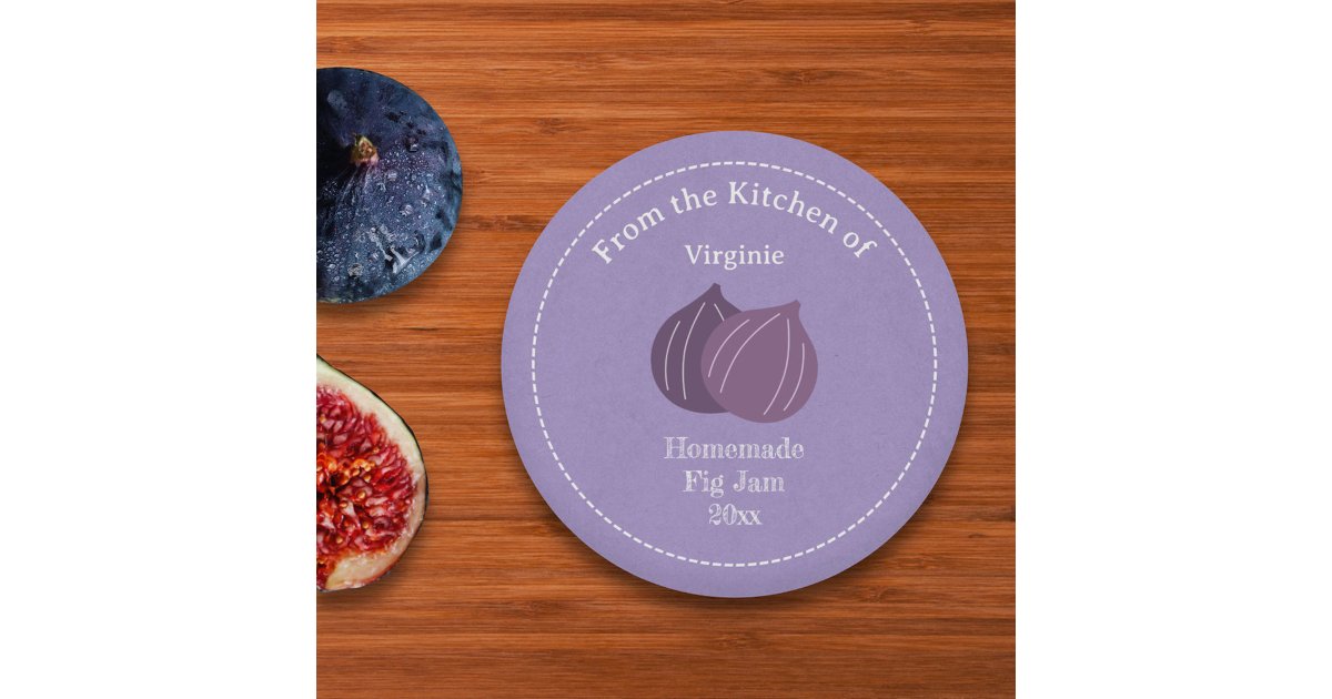 Rustic Fig Jam Label Sticker | Zazzle