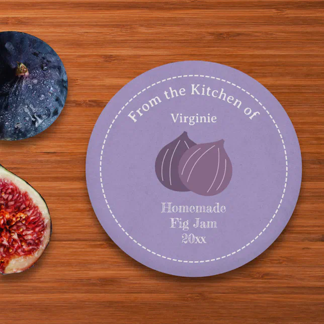Rustic Fig Jam Label Sticker | Zazzle