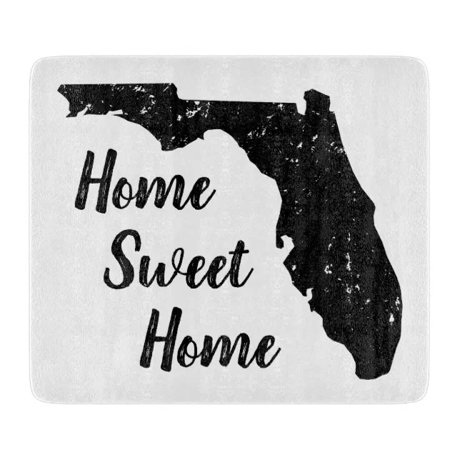 Rustic Florida state panhandle map outline logo Cutting Board | Zazzle