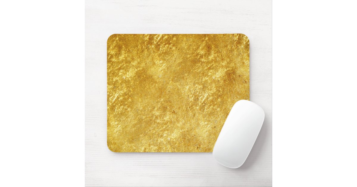 Rustic Gold Digital Print Mouse Mat | Zazzle