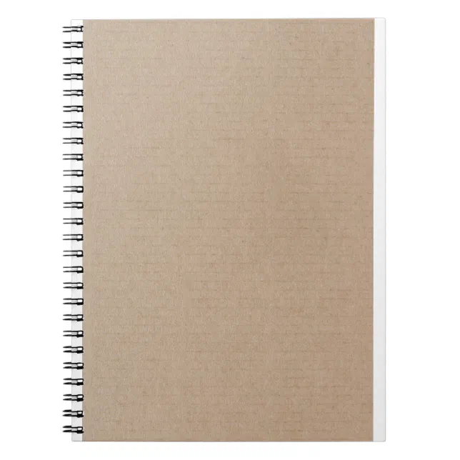 Rustic Kraft Paper Blank Template Custom Notebook | Zazzle