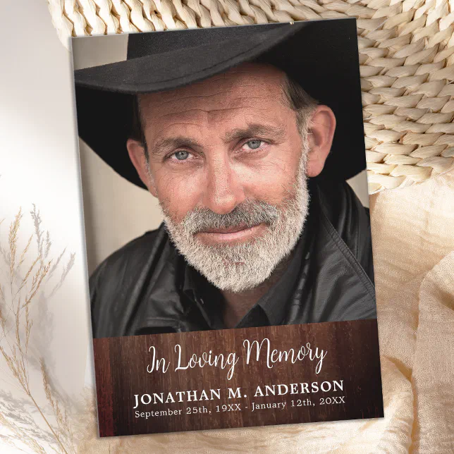 Rustic Memorial Loving Memory Sympathy Thank You Card | Zazzle