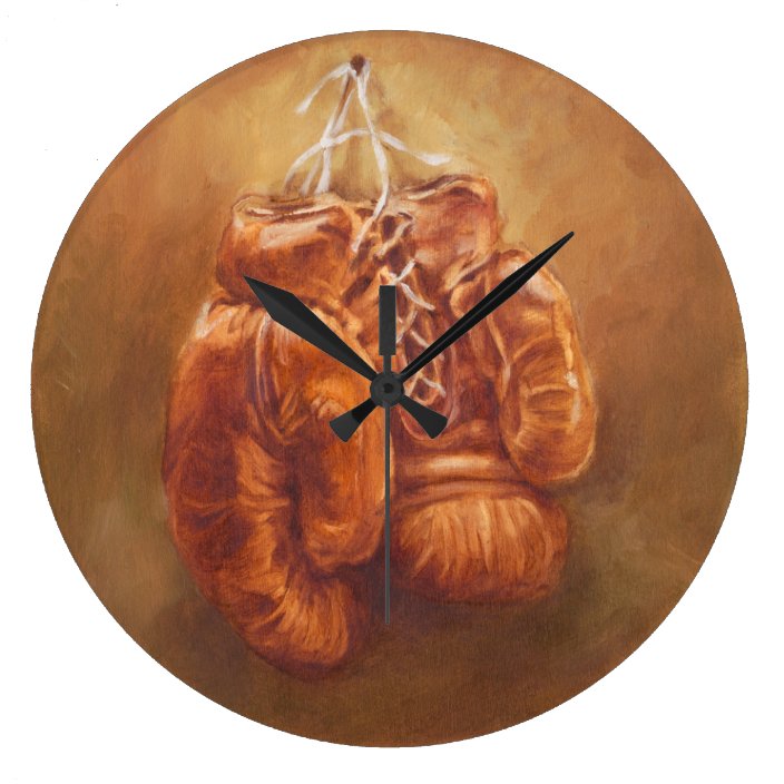 Rustic Sports | Boxing Glove Large Clock | Zazzle.co.uk