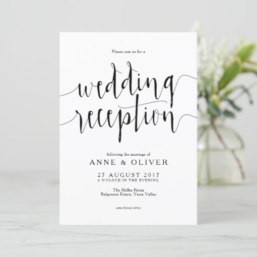 Rustic Wedding Reception Invitation | Zazzle