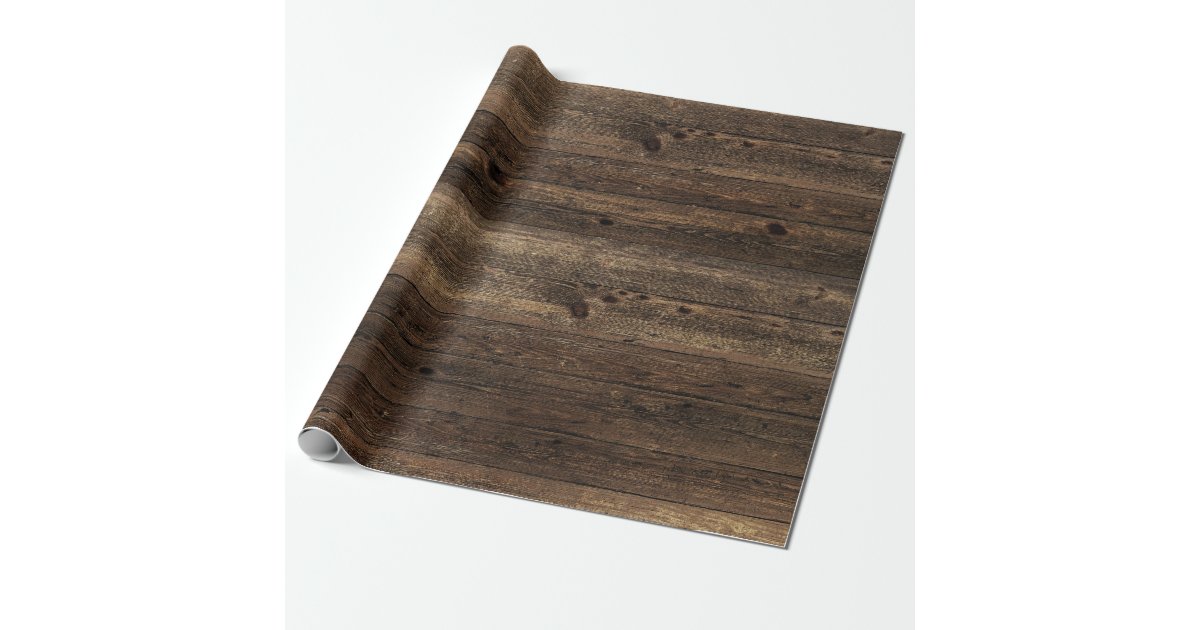 Rustic Wood Wrapping Paper Roll | Zazzle