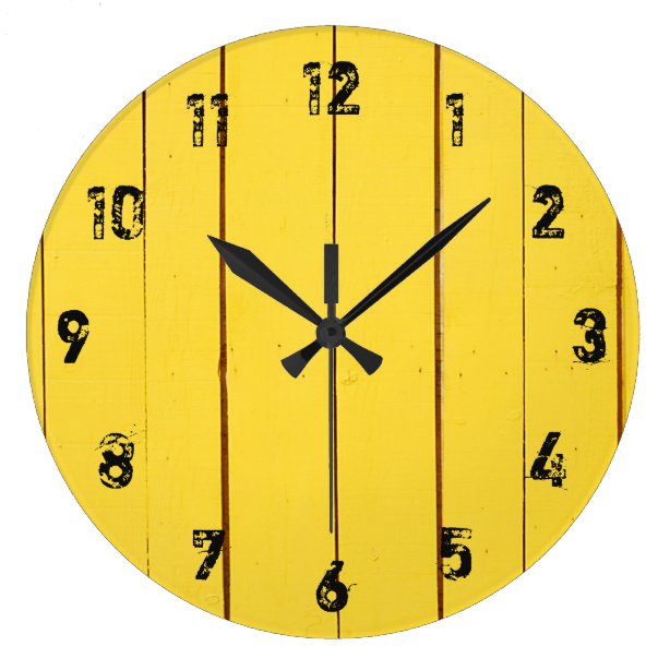 Yellow Wall Clocks | Zazzle UK