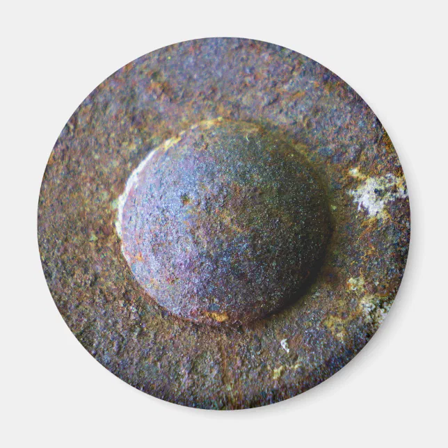Rusty Steel Industrial Rivet Magnet | Zazzle