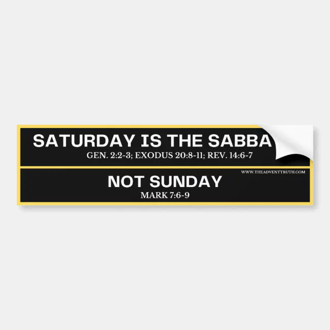 Sabbath Bumper Sticker | Zazzle