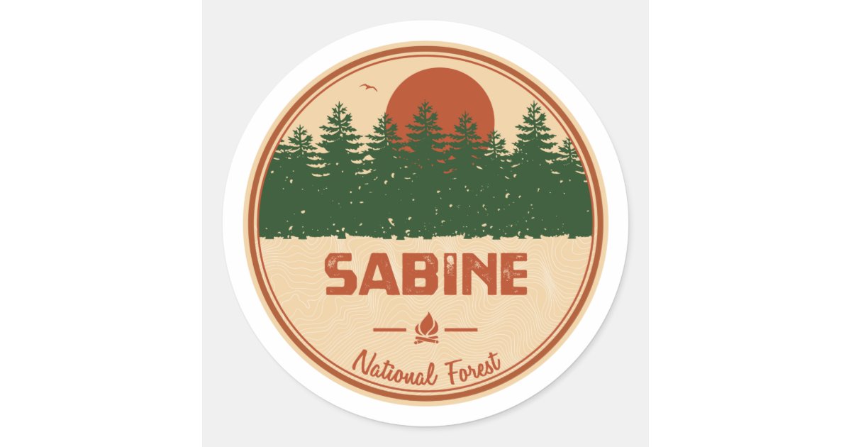 Sabine National Forest Classic Round Sticker | Zazzle