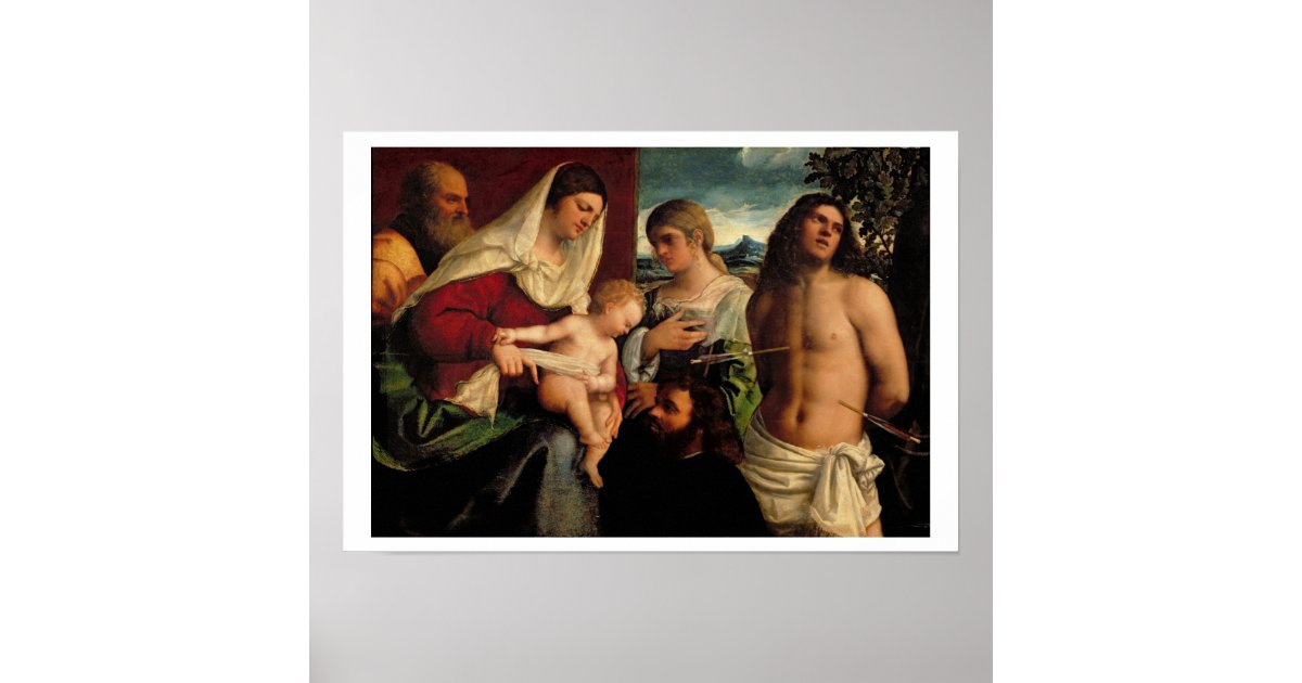 Sacra Conversatione with SS. Catherine, Sebastian Poster | Zazzle