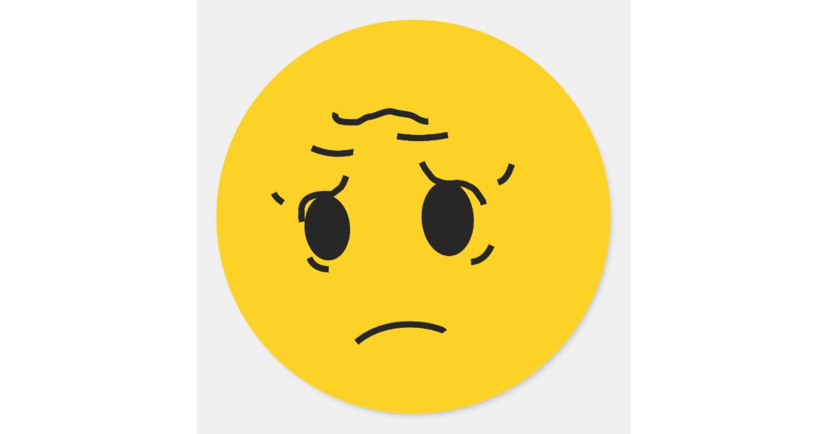 sad classic round sticker | Zazzle