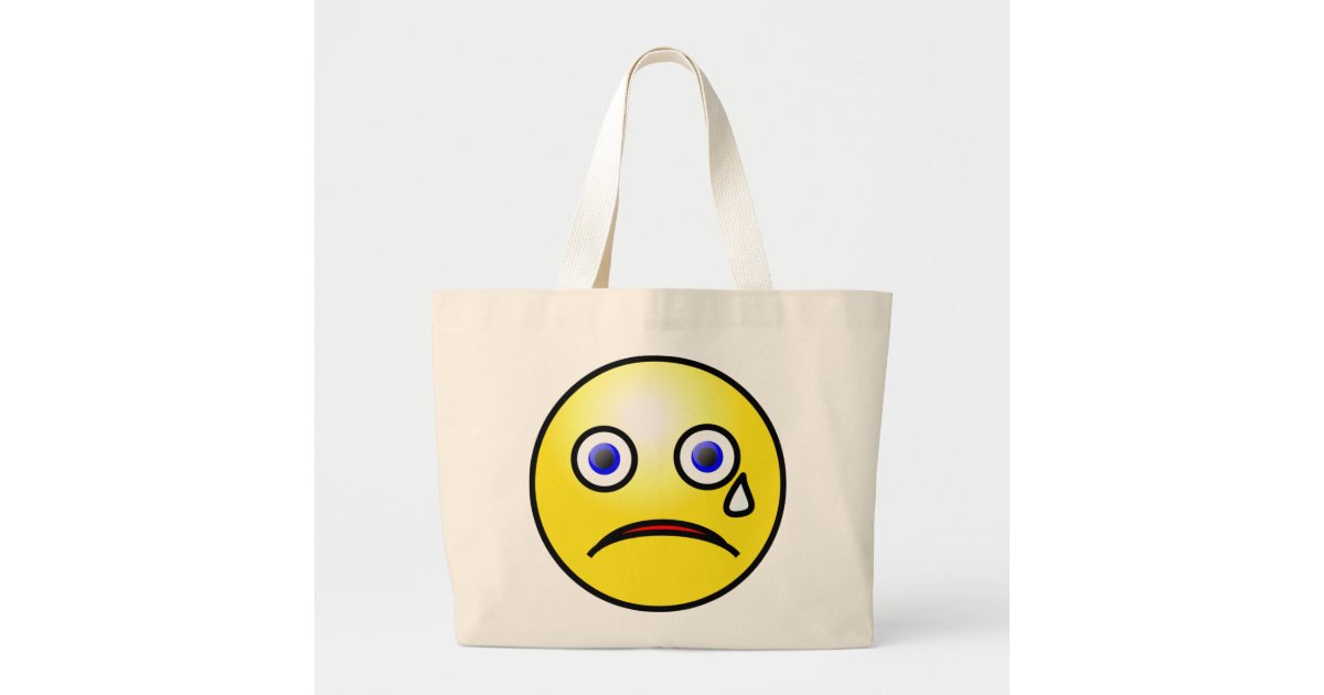 Sad Yellow Face Tote Bag | Zazzle