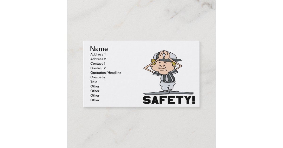 Safety Business Card | Zazzle